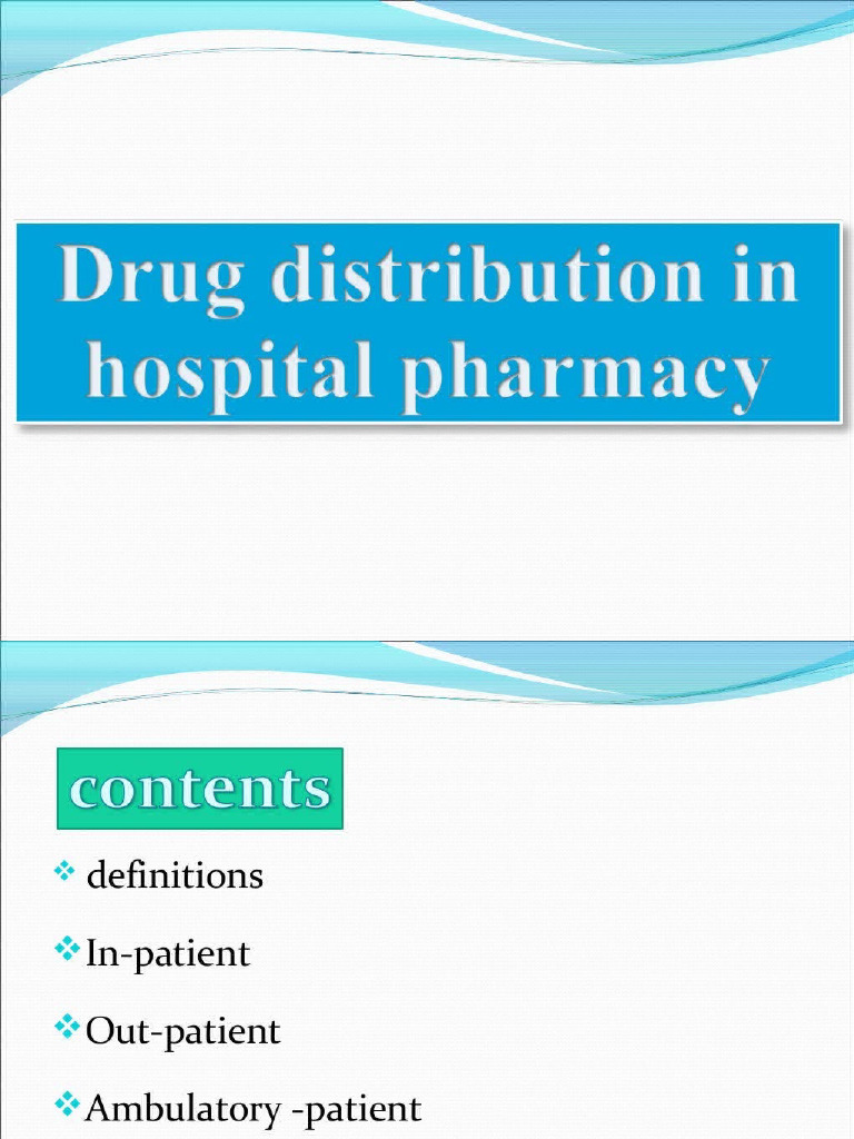 drug-distribution-in-hospital-pharmacy | PDF