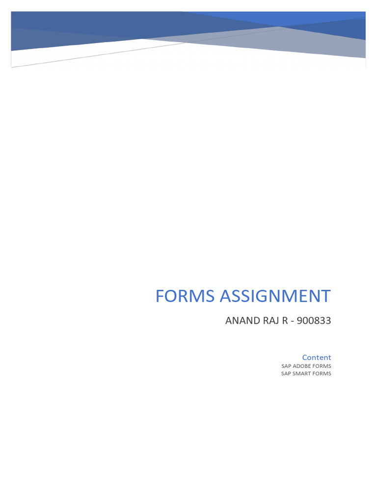 Anand Raj R (Core ABAP - Forms) | PDF