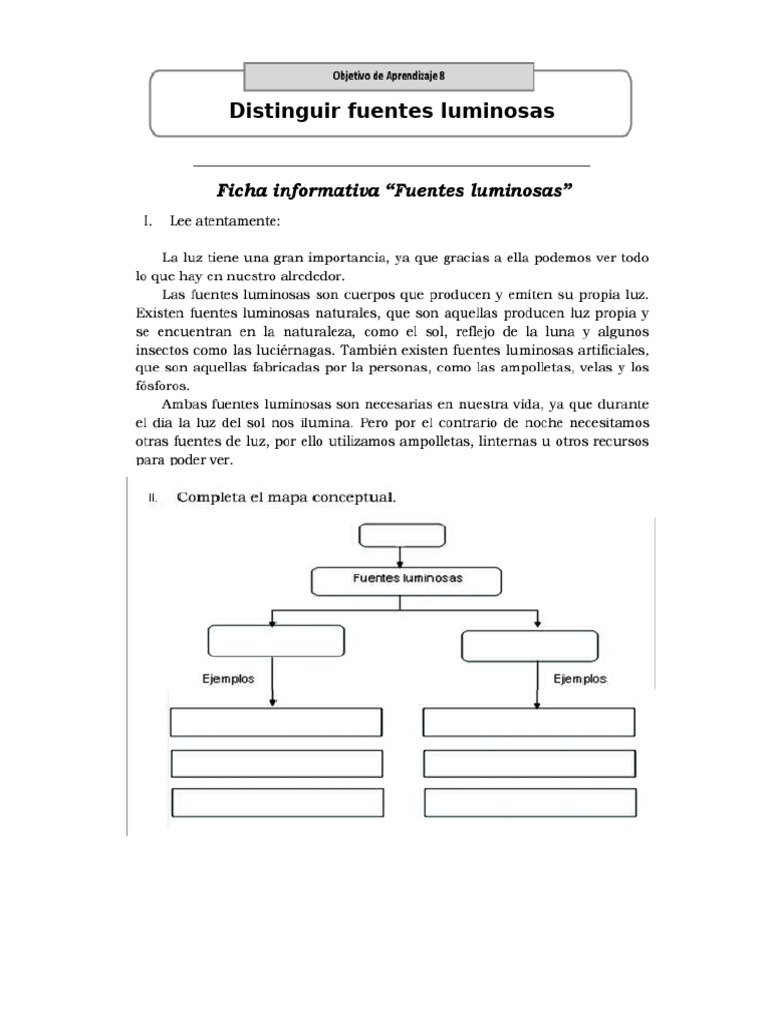 Guía Fuentes Luminosas | PDF