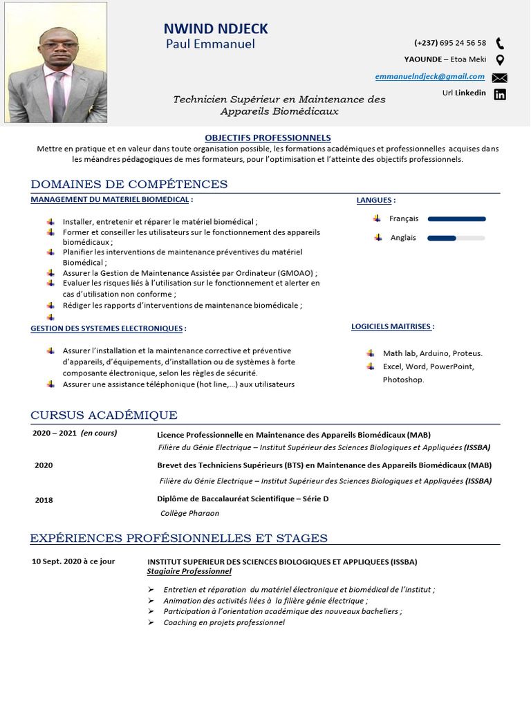 Curriculum-Vitae Emmanuel - Copie-1 | PDF