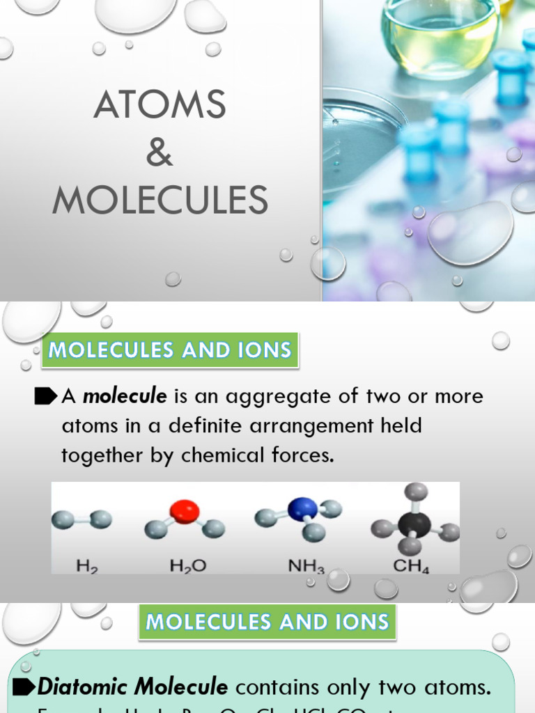 Atoms And Molecules Pdf