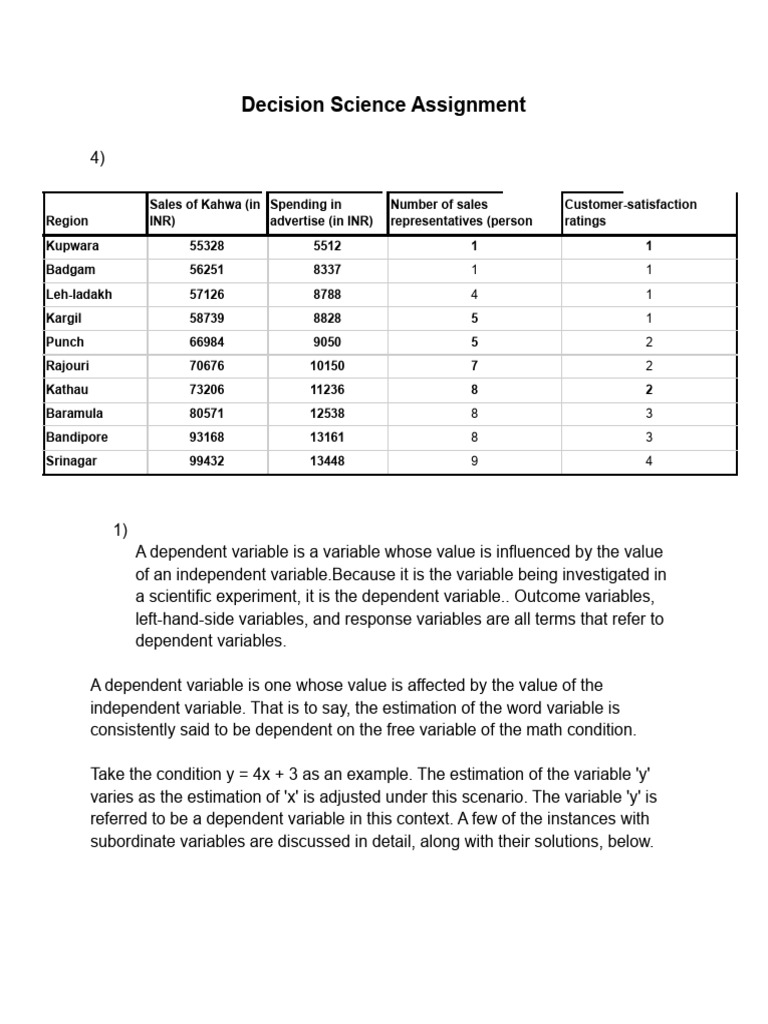 Decision Science Assignment | PDF