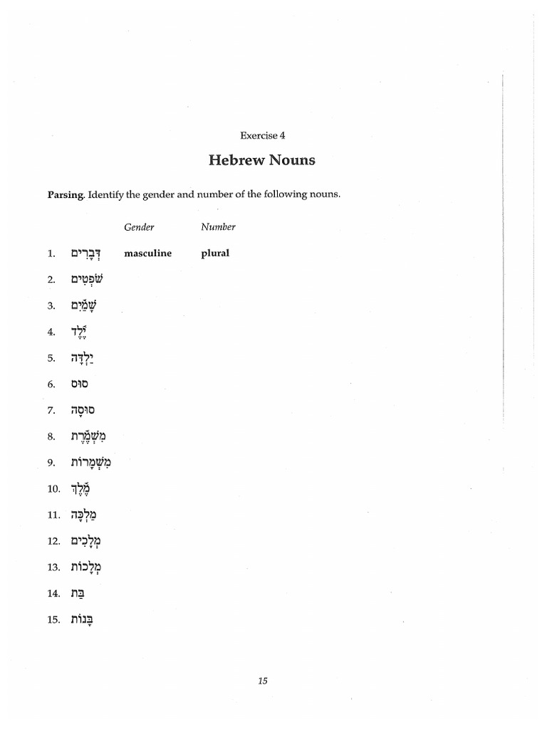 Basics of Biblical Hebrew Workbook - 4-5 | PDF