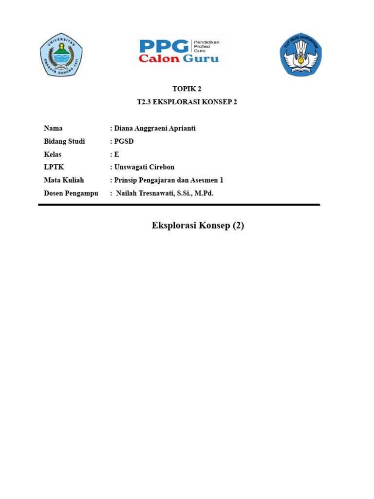 Tugas Topik 2 t2.2 Eksplorasi Konsep Diana Anggraeni | PDF