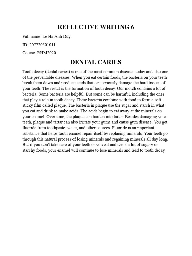 Reflective Writing 6 | PDF