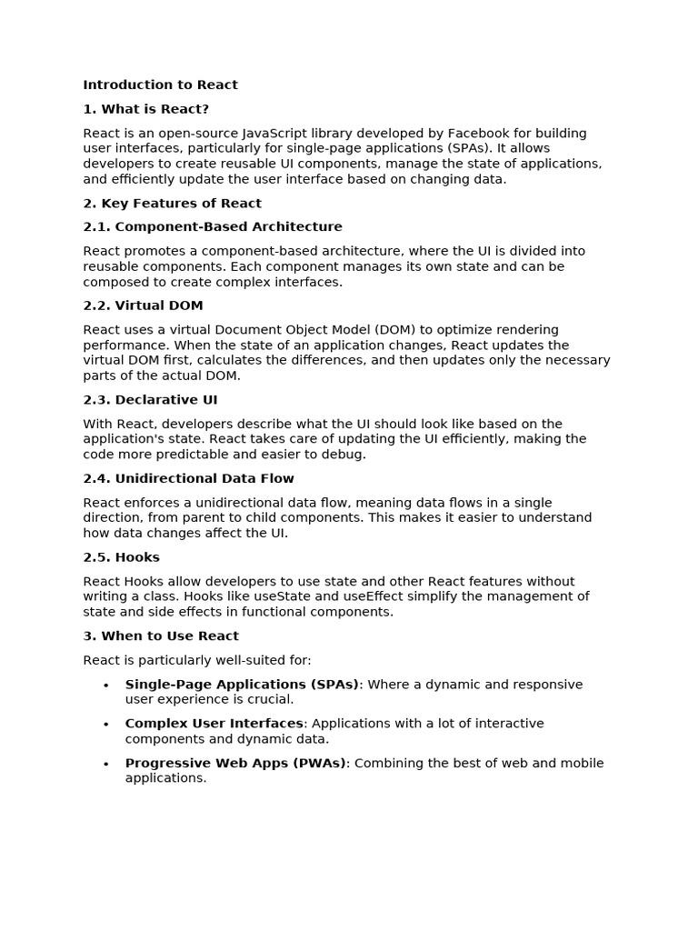 React Introduction | PDF