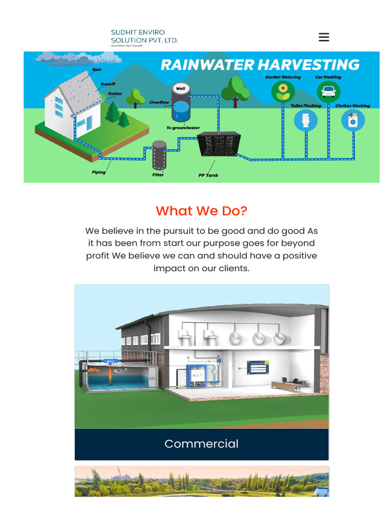 Polymer Base Rainwater Harvesting System Manufacturer - Sudhit Enviro | PDF