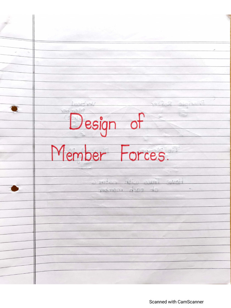 Design of Member Forces | PDF