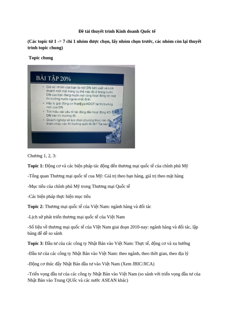 Đề Tài Thuyết Trình KDQT | PDF