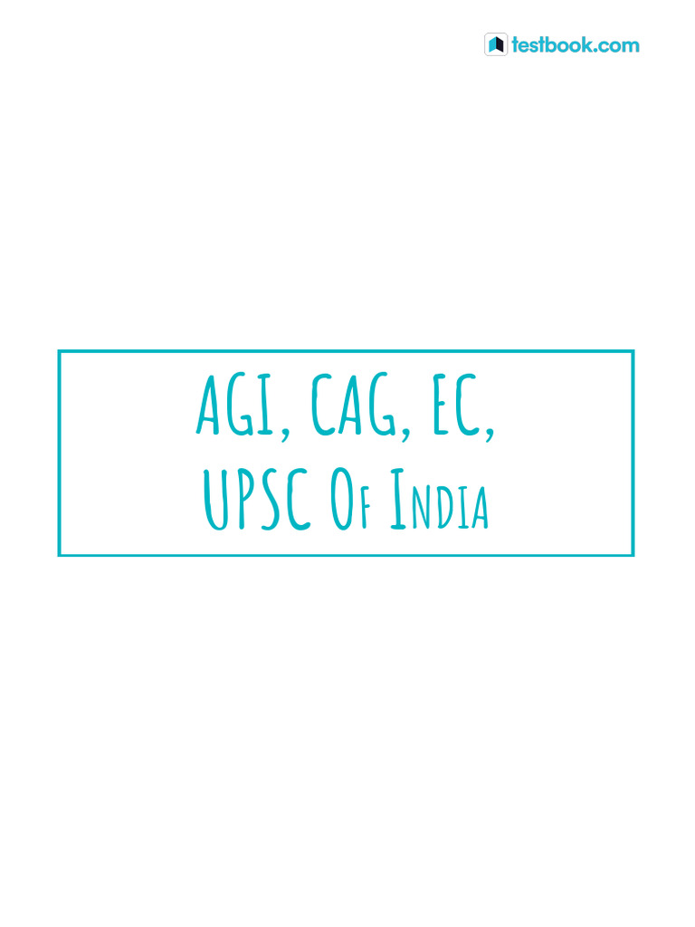 Agi, Cag, Ec & Upsc | PDF
