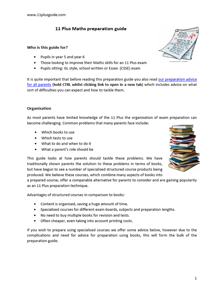 11 Plus Maths Preparation Guide | PDF