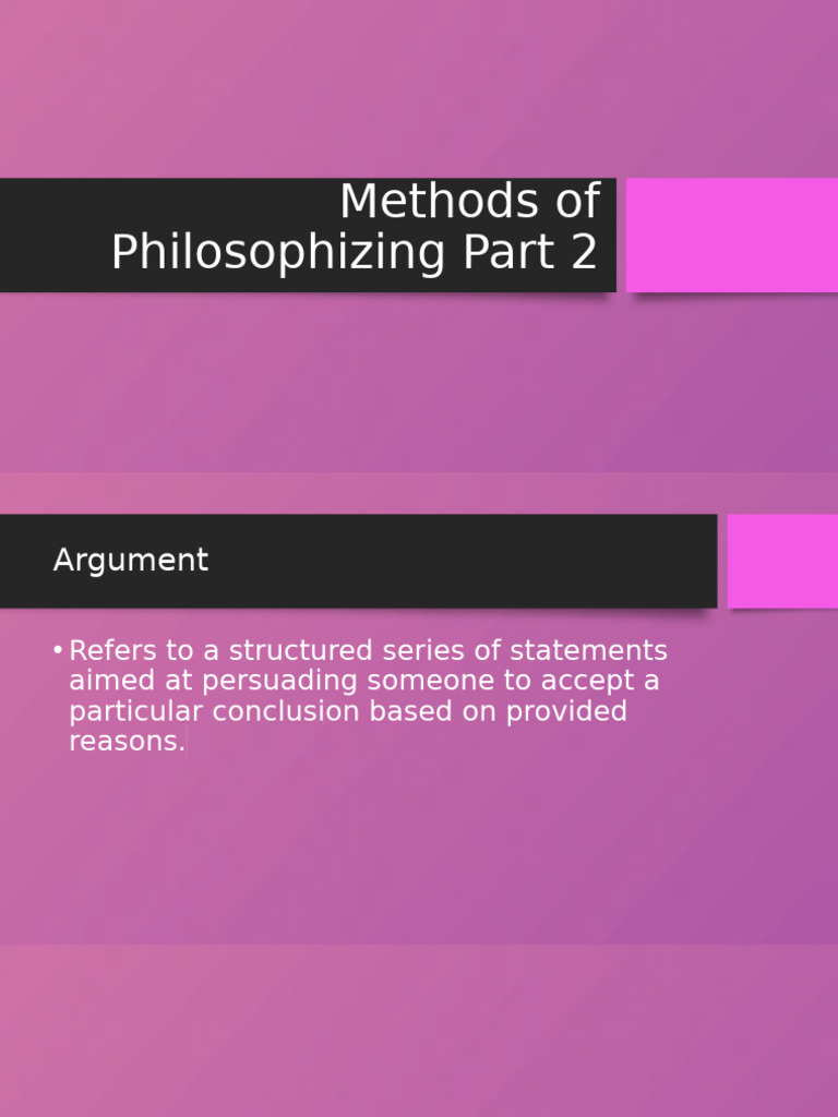 Methods of Philosophizing Part 2 | PDF
