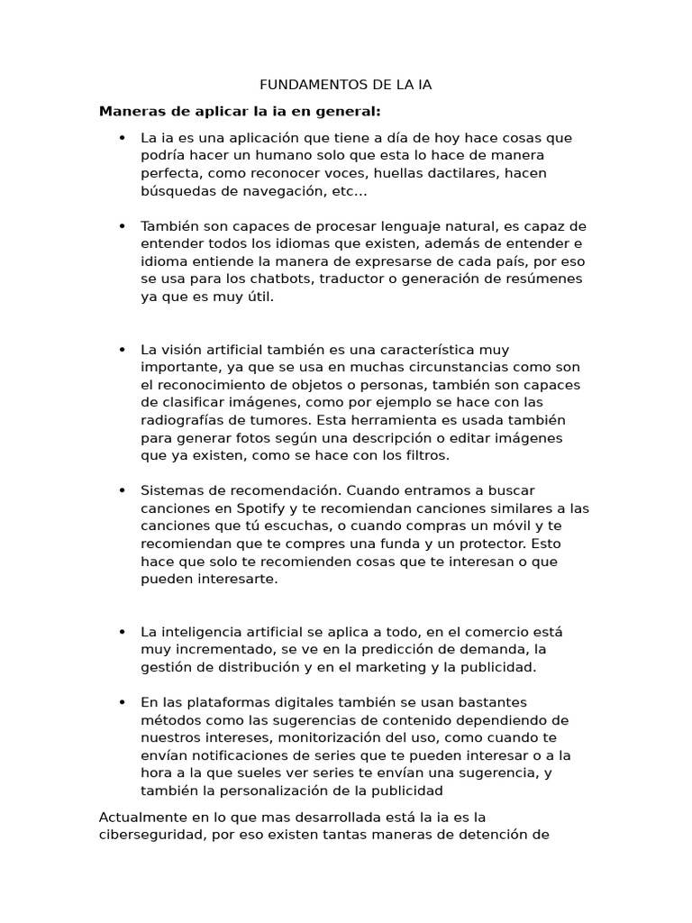 Curso Fundamentos de La Ia | PDF