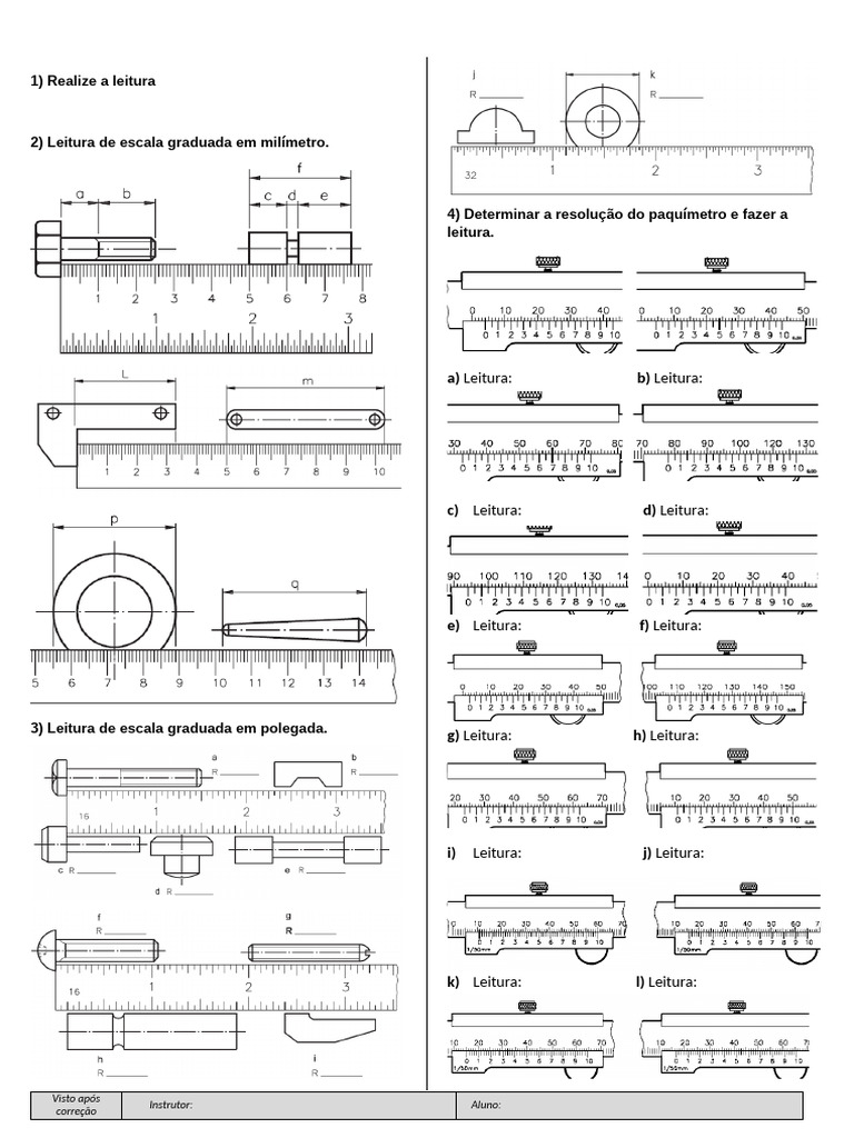 Exercícios Metrologia_Tec-Micrômetro | PDF