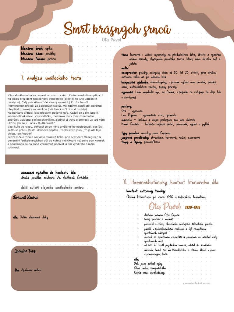 SMRT Krásných Srnců - Ota Pavel | PDF