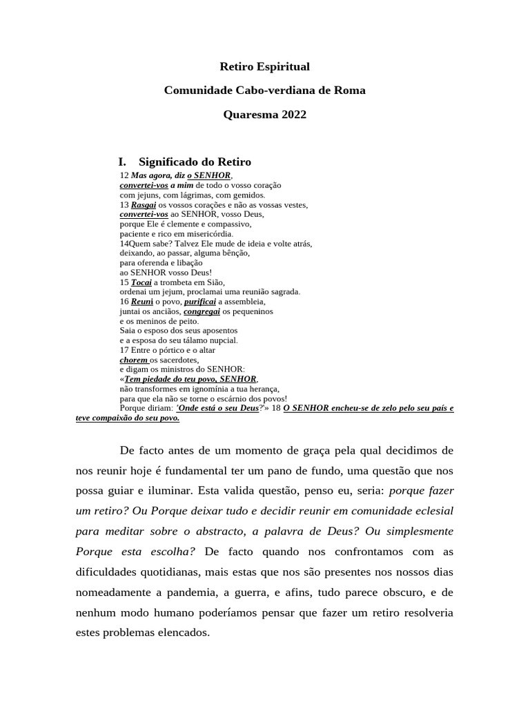 Retiro Espiritual | PDF