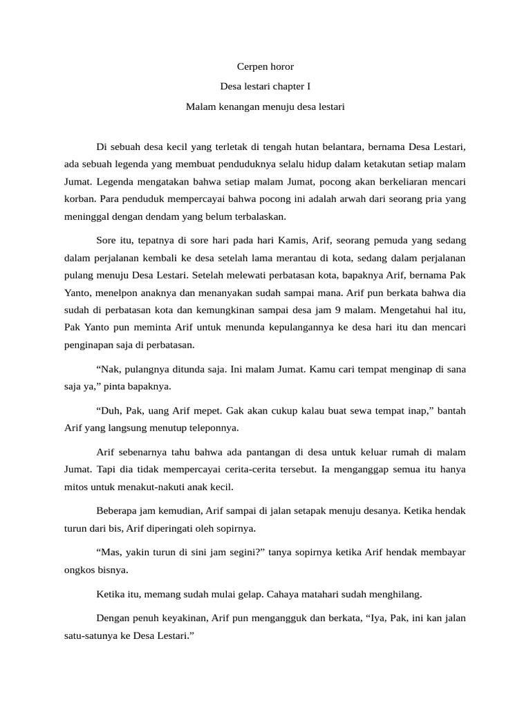 Novel Desa Lestari | PDF