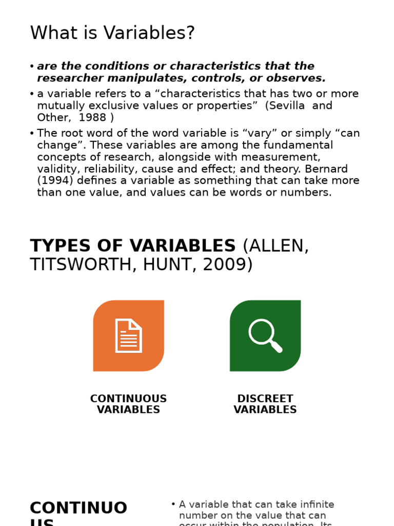 Variables. Lesson1 | PDF