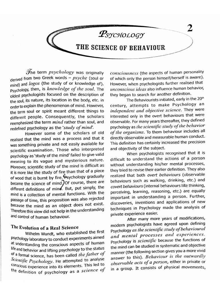Chapter 2 The Science of Behaviour1 | PDF