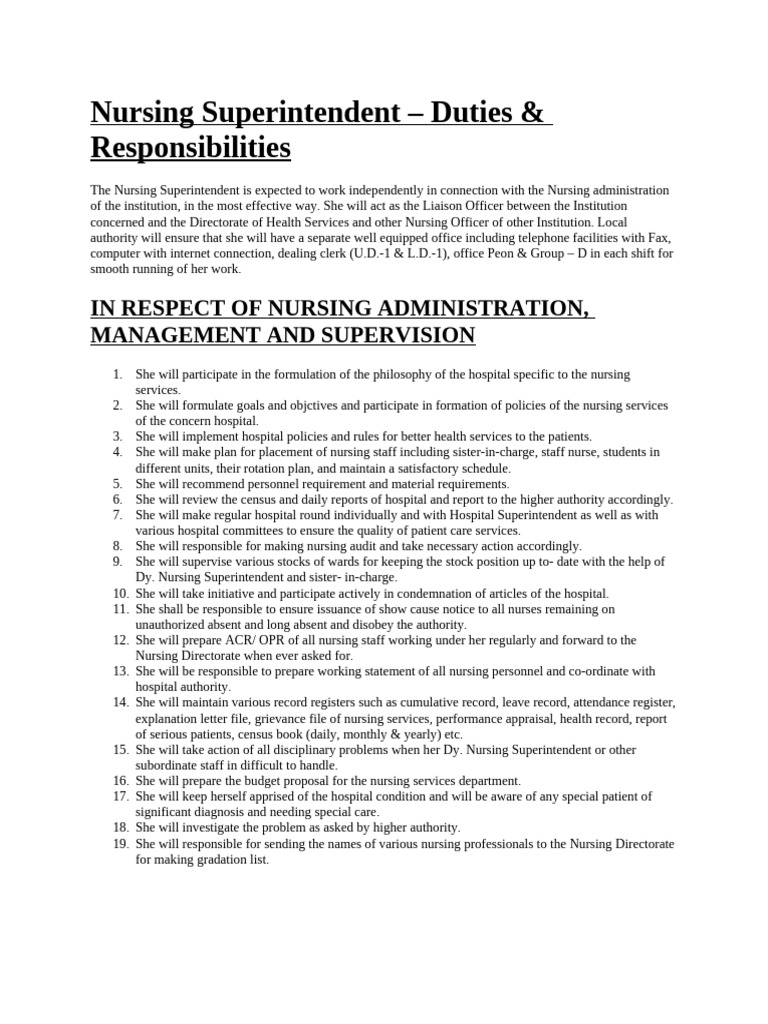 Job Description of Ns | PDF