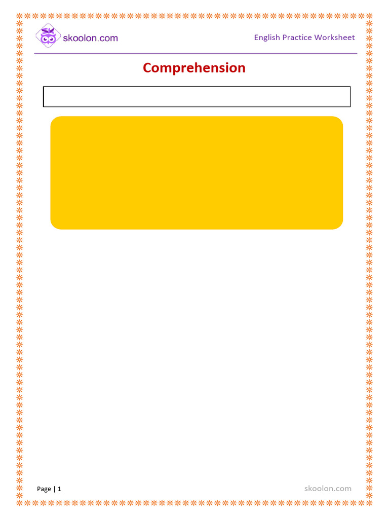 G1 English Comprehension 2 | PDF