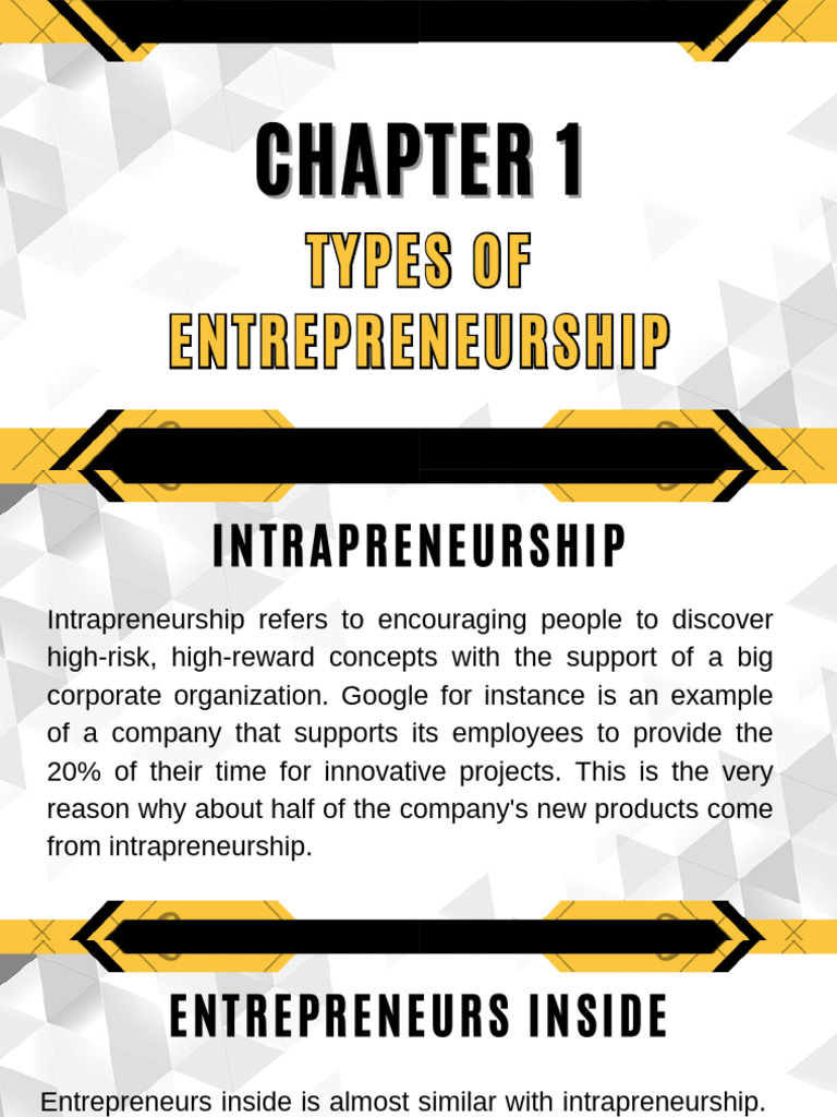 Chapter 1 Entrepreneurship | PDF
