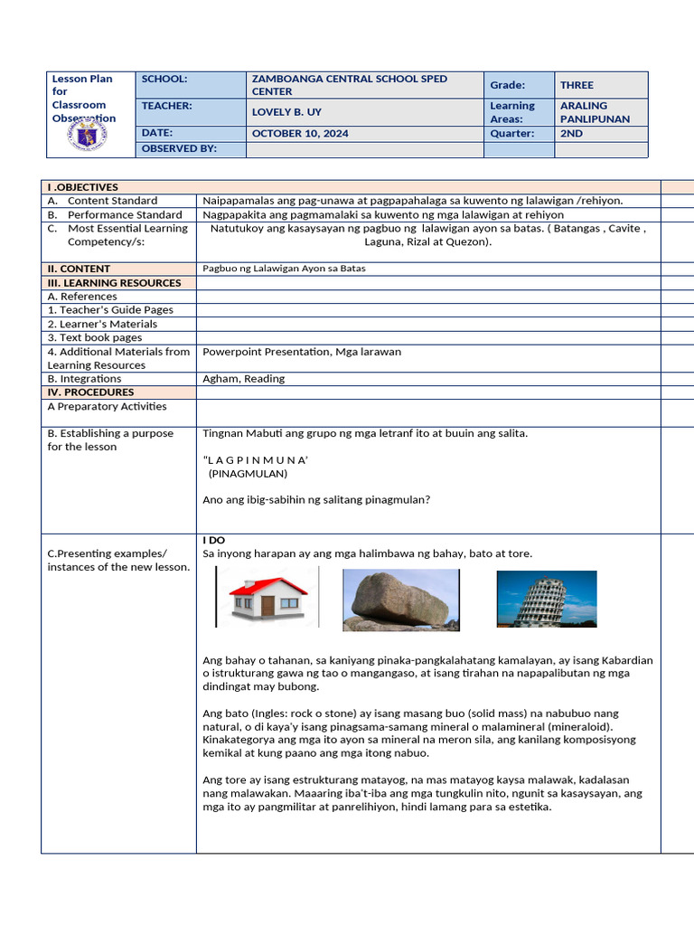 COT-3 Arpan Di Pa Tapos | PDF