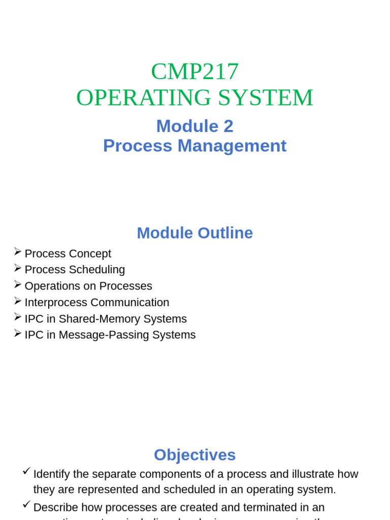 Module 2 Lecture 1 - Process | PDF