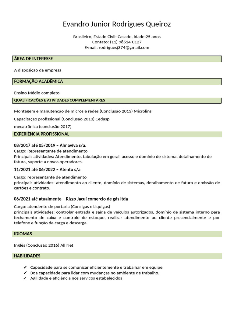Curriculo Evandro 2023 | PDF