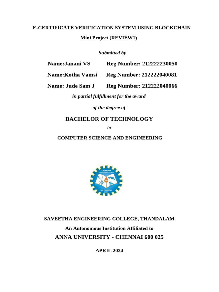 Mini Project Review1 AIDS Document Template | PDF