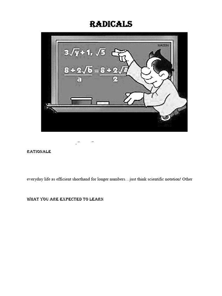 RADICAL WORKBOOK - REVISED STUDENT'S COPY | PDF