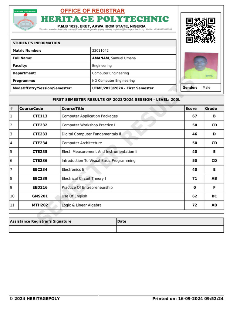 Semester Results | PDF