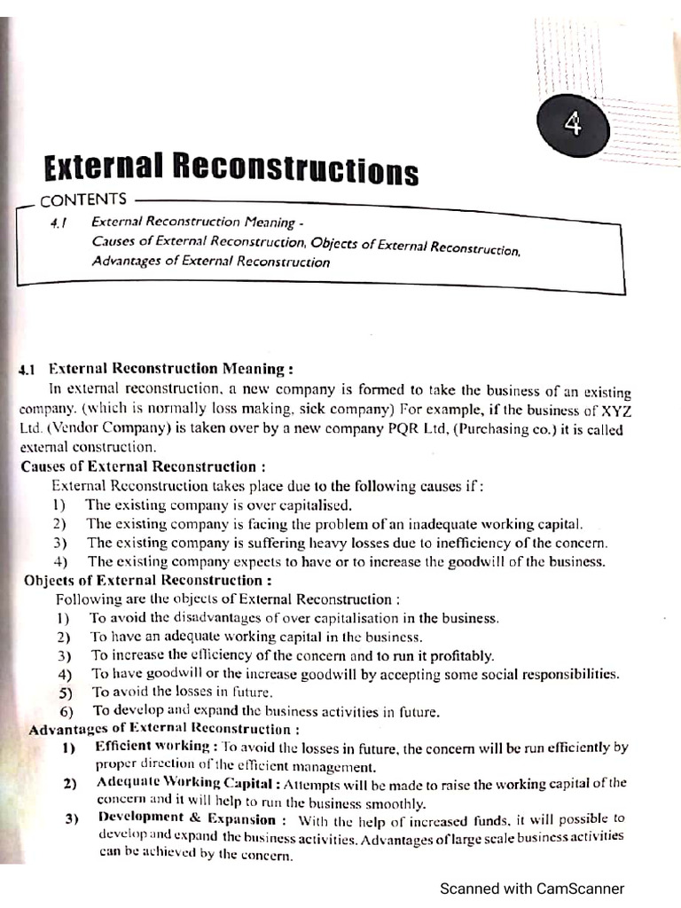 External Reconstruction | PDF