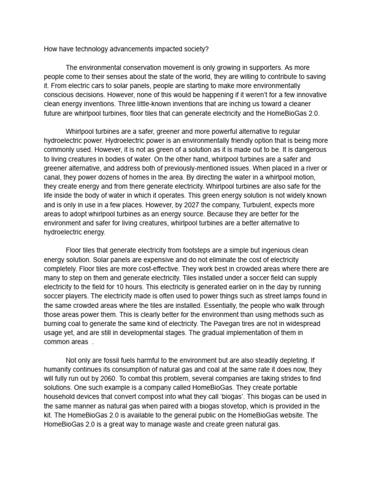 Technology Essay | PDF