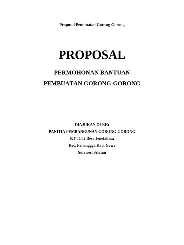 Proposal-Pembuatan-Gorong | PDF Proposal-Pembuatan-Gorong | PDF