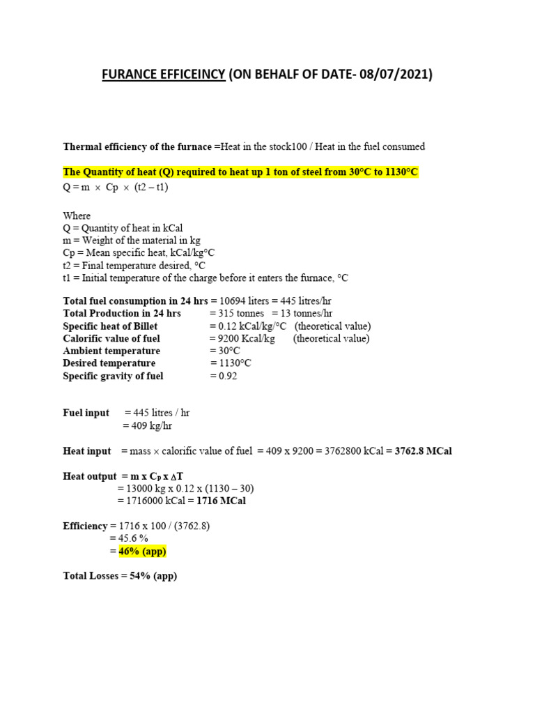 Furnace Efficiency. | PDF