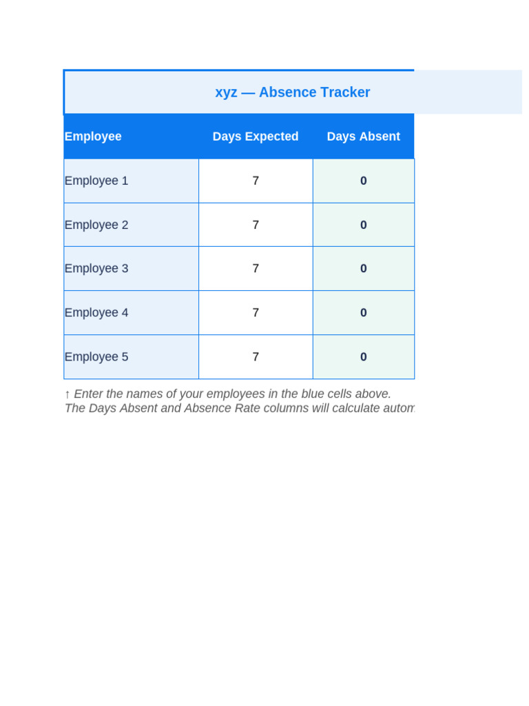 Absence Tracker | PDF