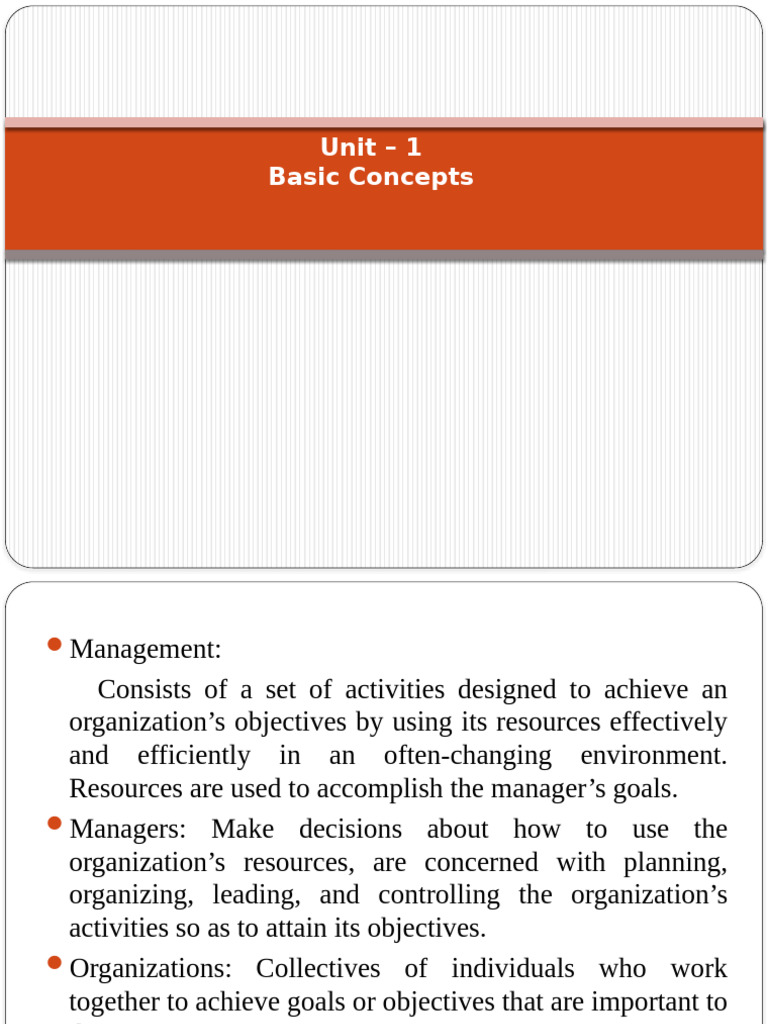 107-Management Fundamentals Unit 1 | PDF | Leadership | Communication