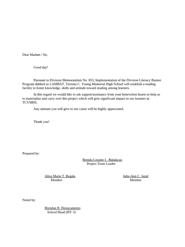 Solicitation-Letter-Sample-Template-for-the-PTA-project | PDF