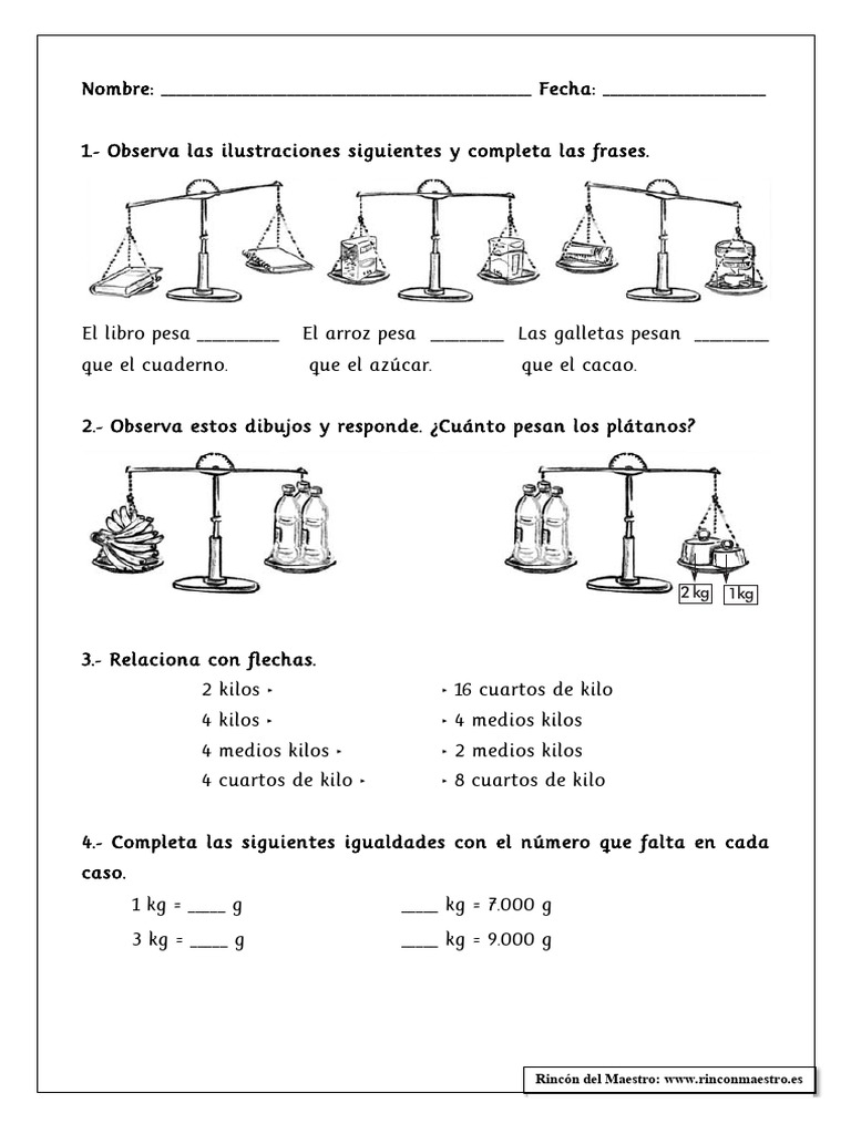 Medidas de Peso 2 | PDF | Unidades de medida | Sistema Internacional de ...