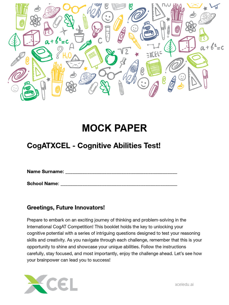 Mock Paper Cogatxcel | PDF