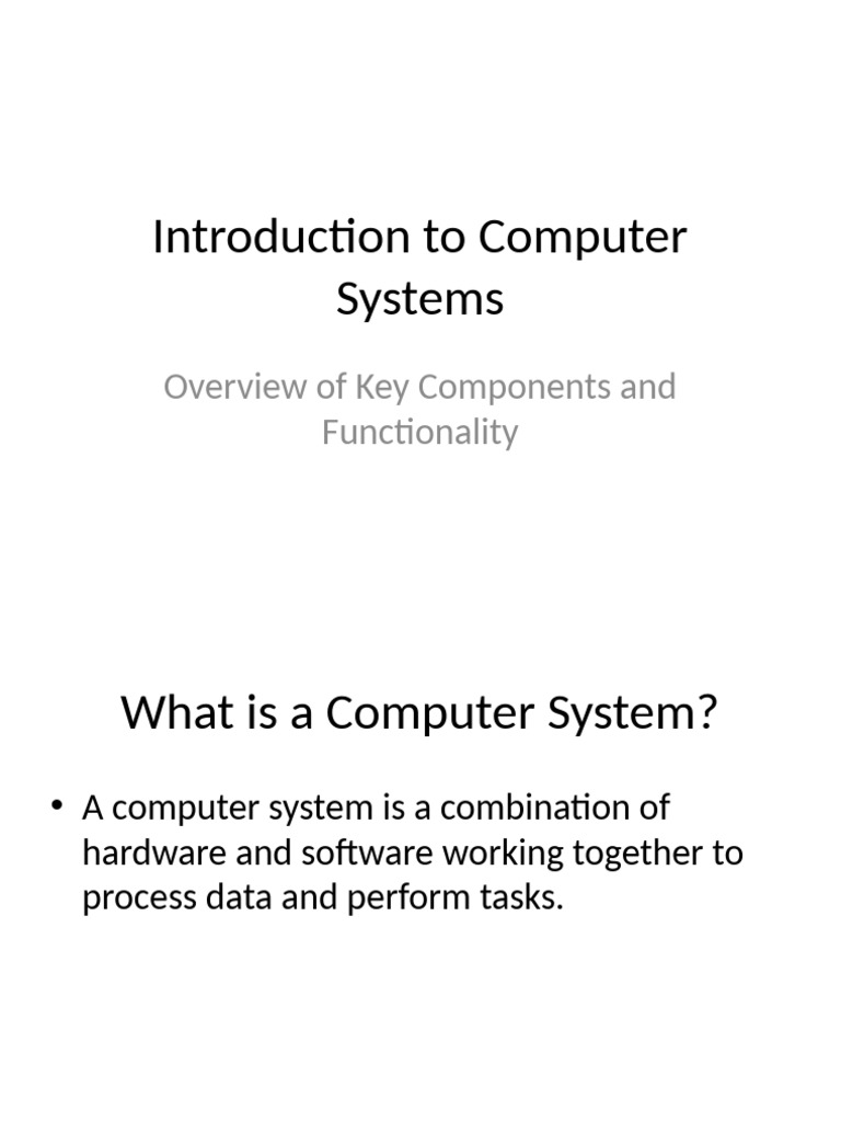 Computer System Presentation | PDF