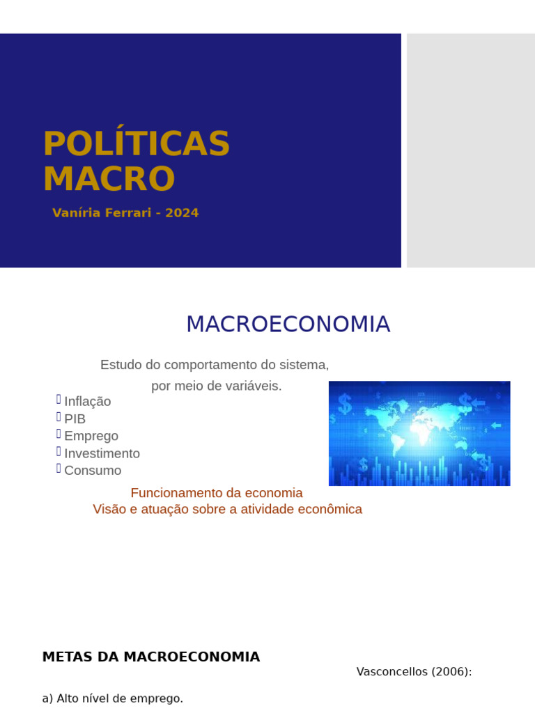 Aula 2 - Vaníria - Políticas Macro | PDF