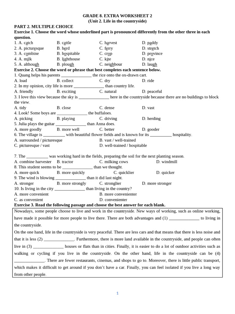G8 - Worksheet 2 | PDF