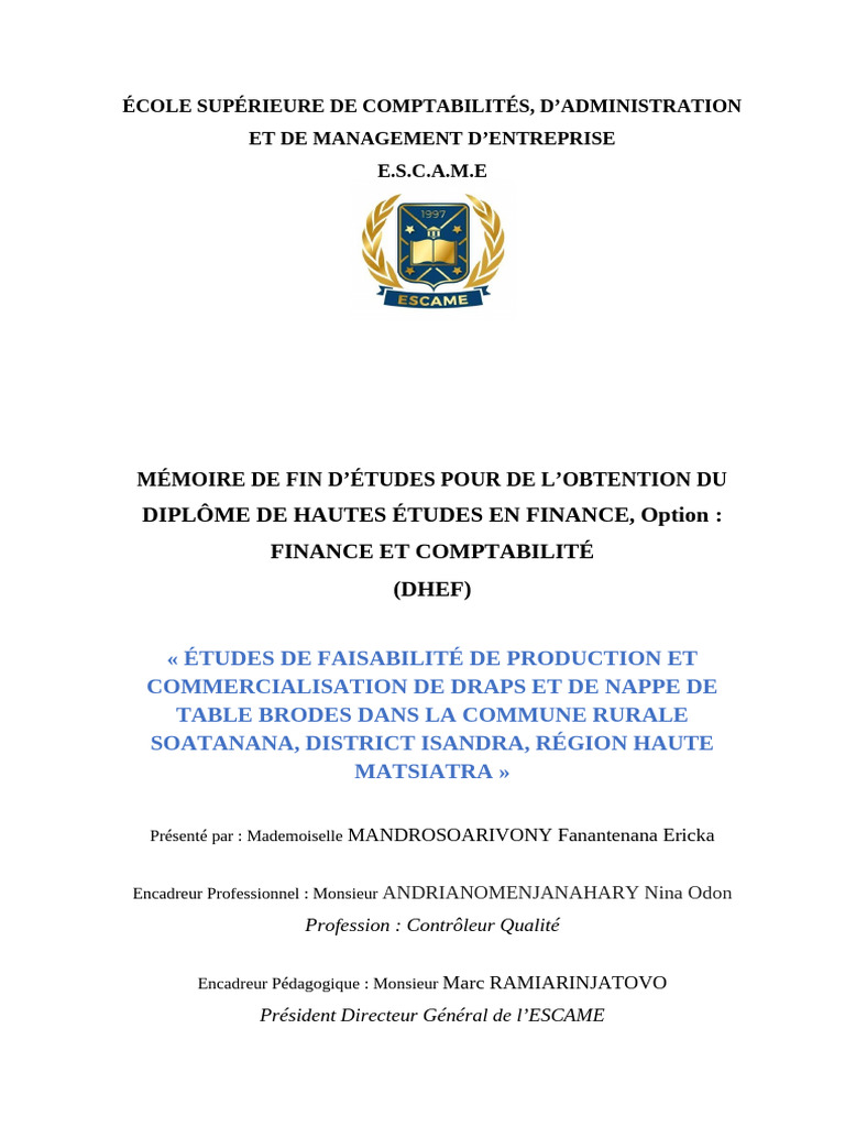 Memoire M1 Ericka 2023 | PDF