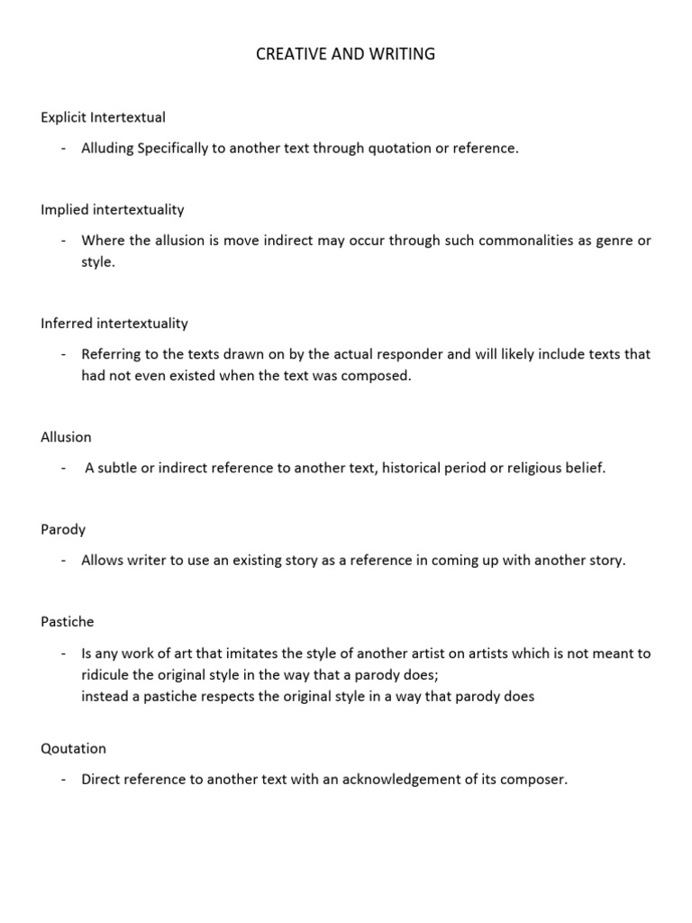 Creative and Writing | PDF