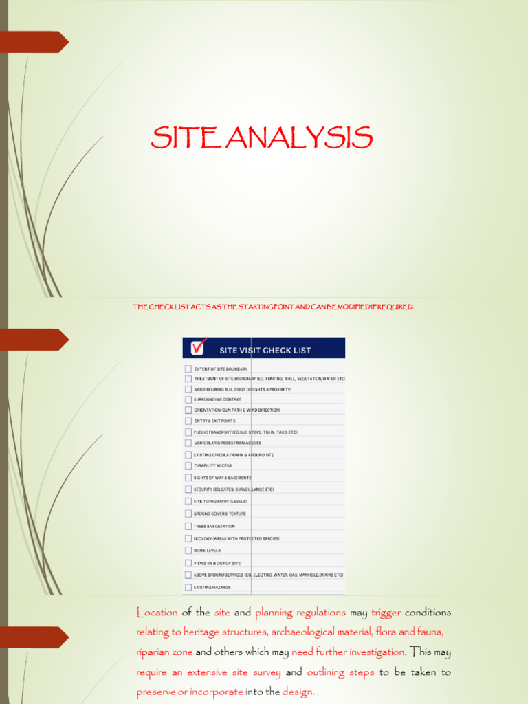 Site Analysis | PDF