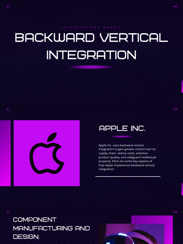 Backward Vertical Integration: Saiyasha and Saanvi | PDF