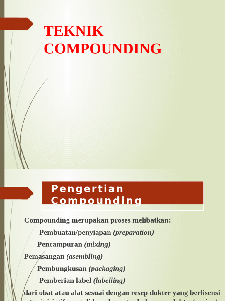 Teknik Compounding | PDF