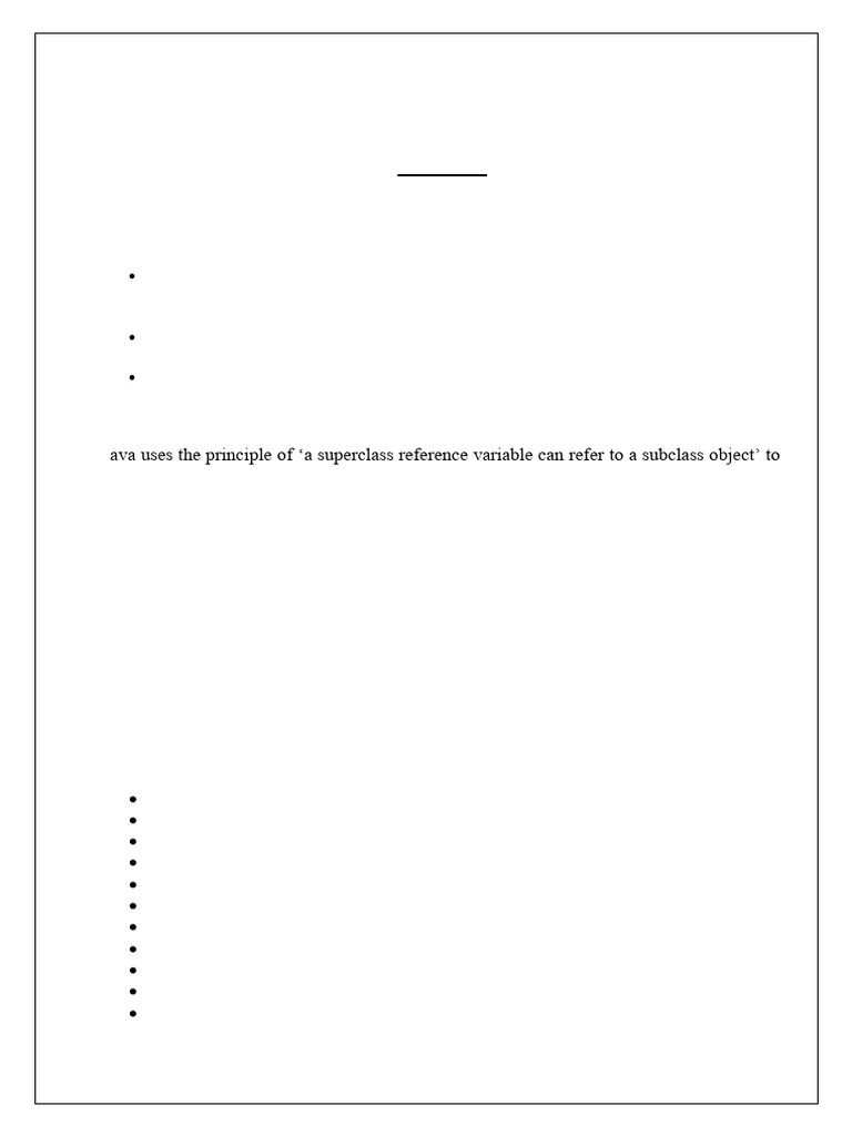 JAVA NOTES Cyber - UNIT III and IV | PDF